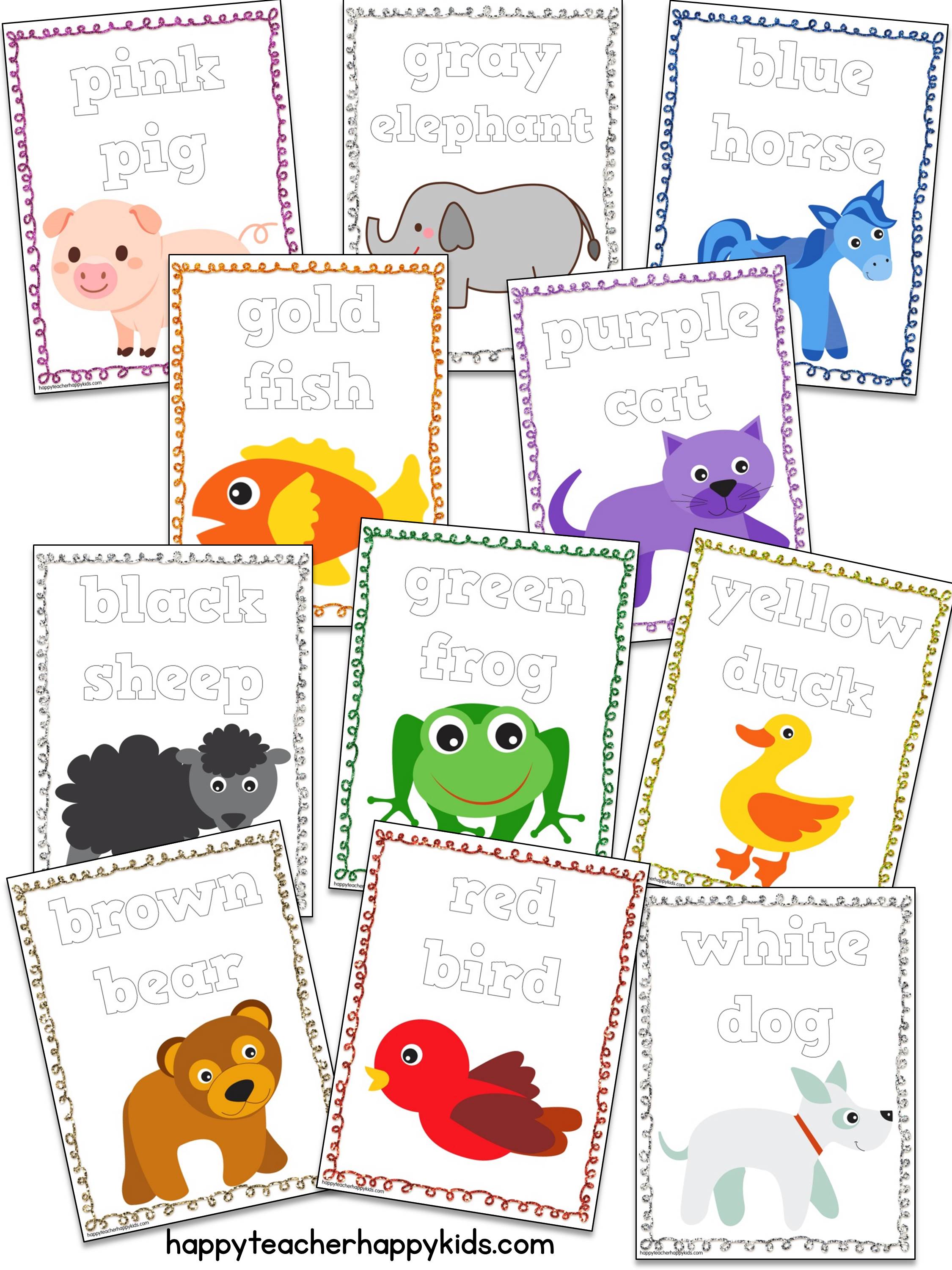 Brown Bear Play Dough Mats Collage - Happy Teacher, Happy Kids