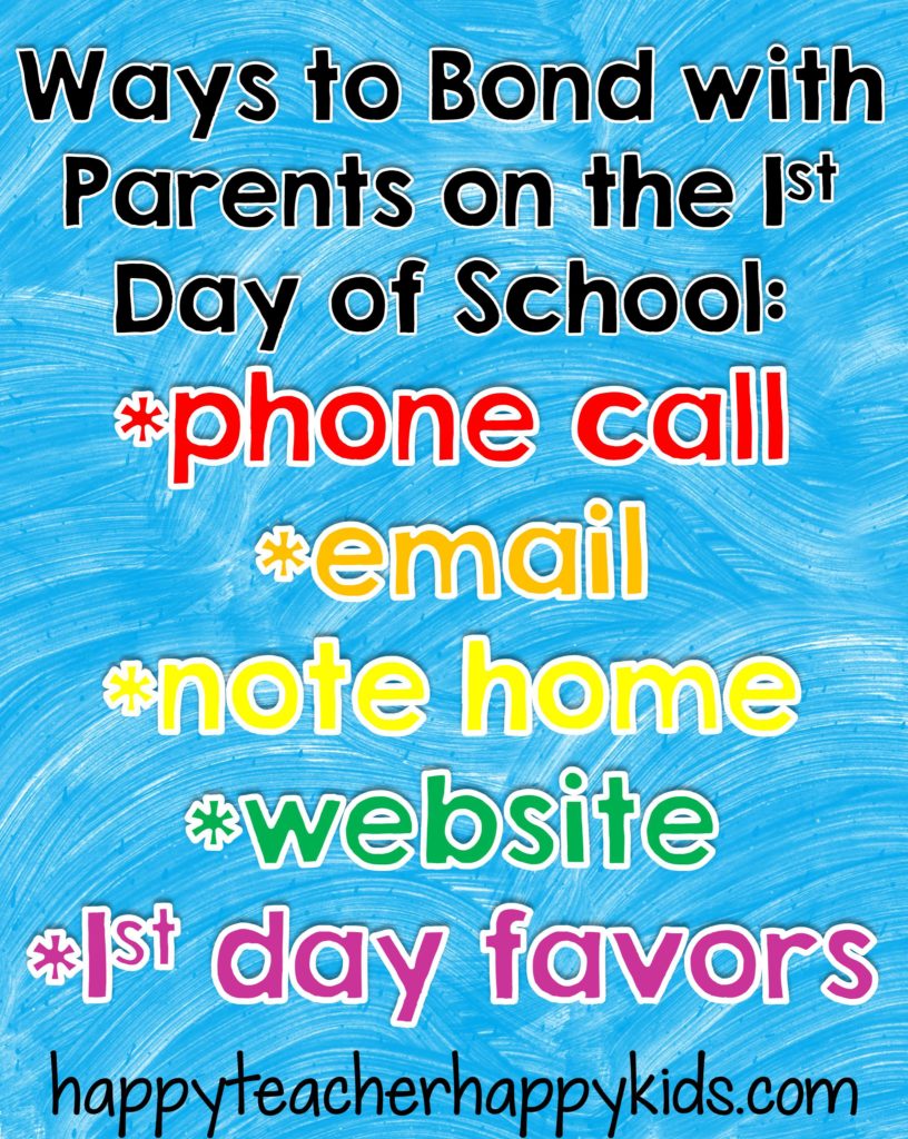 Ways to Bond with Parents - Happy Teacher, Happy Kids