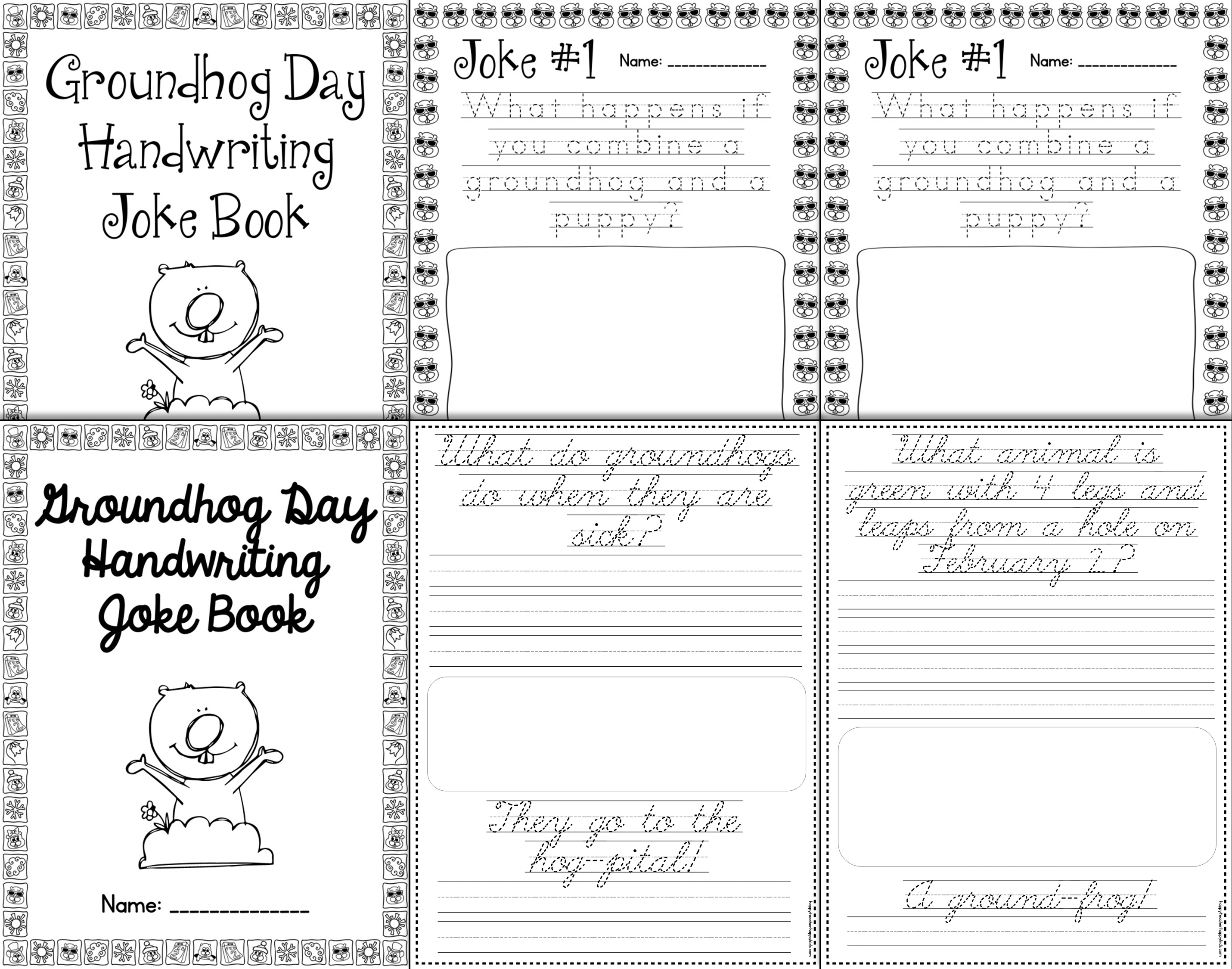 Groundhog Day Handwriting Joke Book Blog Post Preview Image - Happy ...